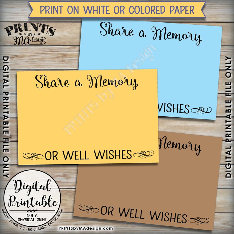 Share a Memory Card, Share a Memory or Well Wishes Card, Retirement ...