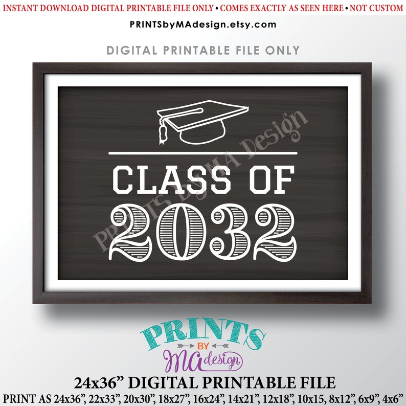 Class of 2032 Sign High School Graduation 2032 Sign First - Etsy