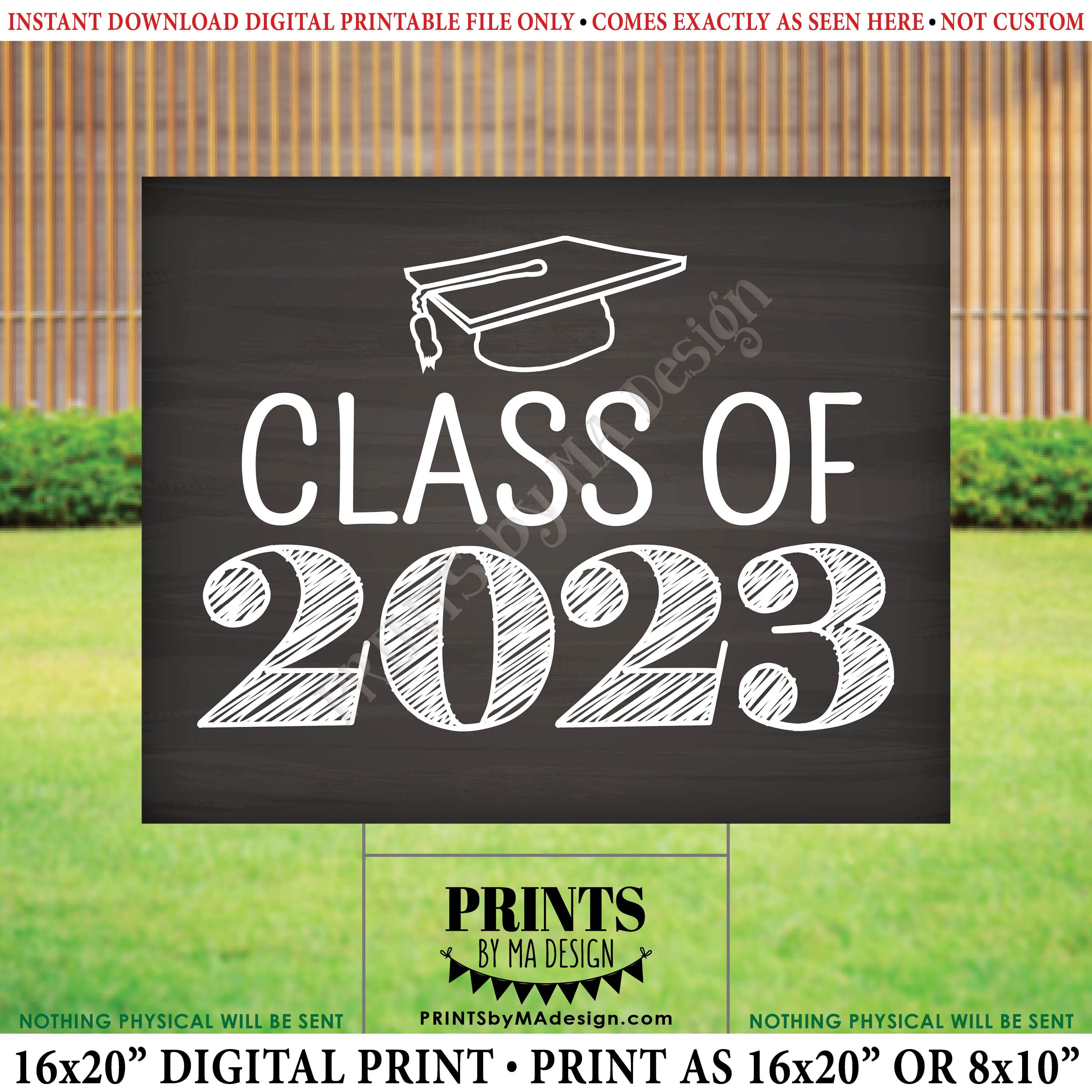 Class of 2023 Sign, 2023 Graduation Party Sign, 2023 High School Grad ...