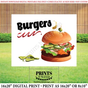 Burgers Sign, Barbeque Cook Out, School Sports Concession Stand ...