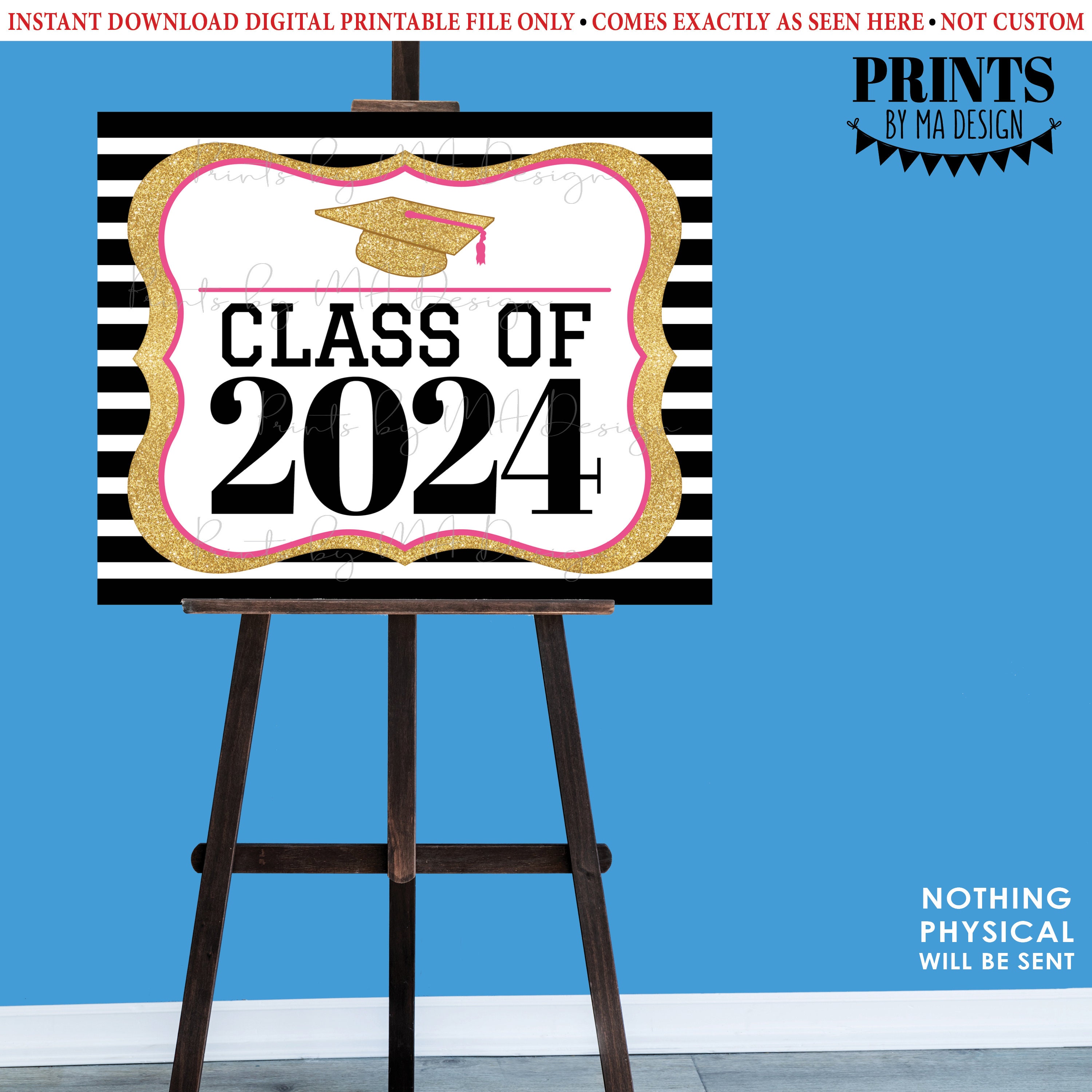 Class of 2024 Sign, 2024 High School Graduation Party, 2024 College ...