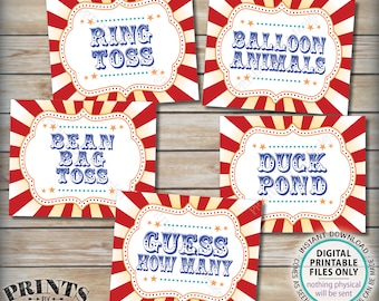 Pink and Blue Ring Toss Game Sign DIY Instant Download - Etsy