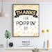 Thanks for Poppin' by Popcorn Sign Popping Popcorn Bar - Etsy