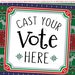 Cast Your Vote Here Ugly Christmas Sweater Voting Sign, Most Festive ...