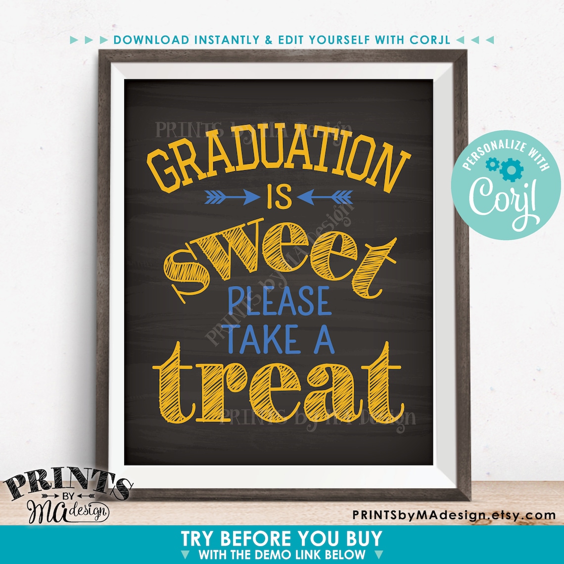 Graduation is Sweet Please Take a Treat Graduation Party - Etsy