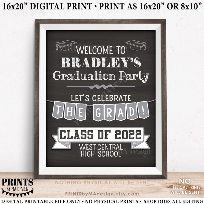 Graduation Party Welcome Sign Welcome to the Graduation Party - Etsy