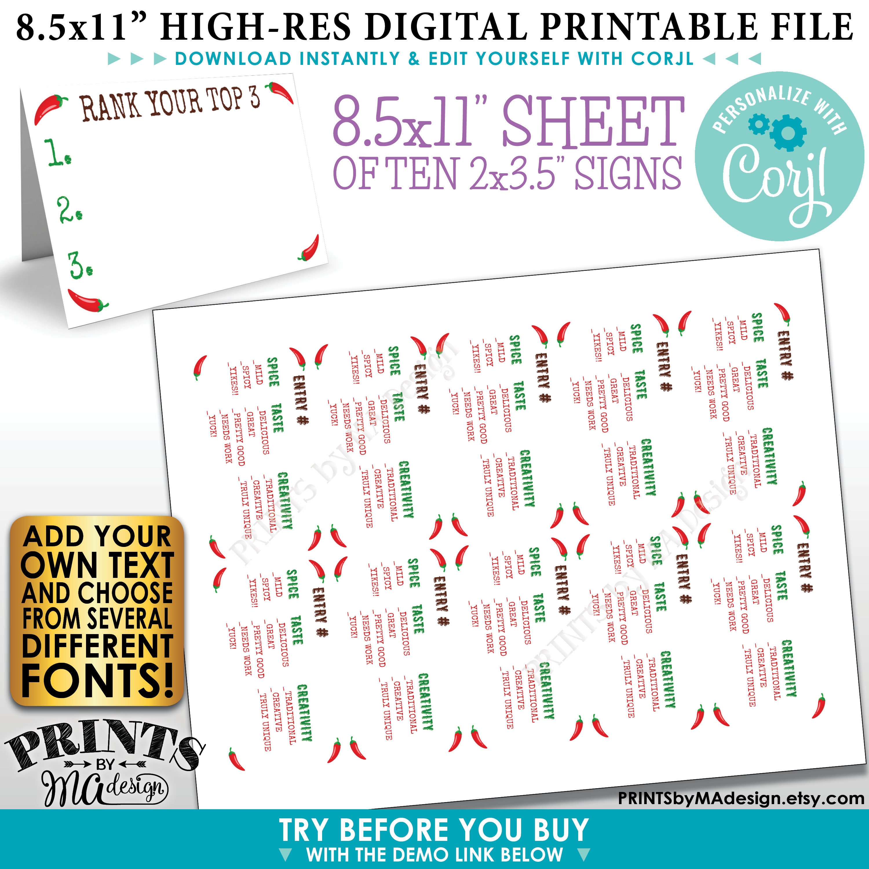 9 Chili Cook Off Ballot Template Free Graphic Design Templates