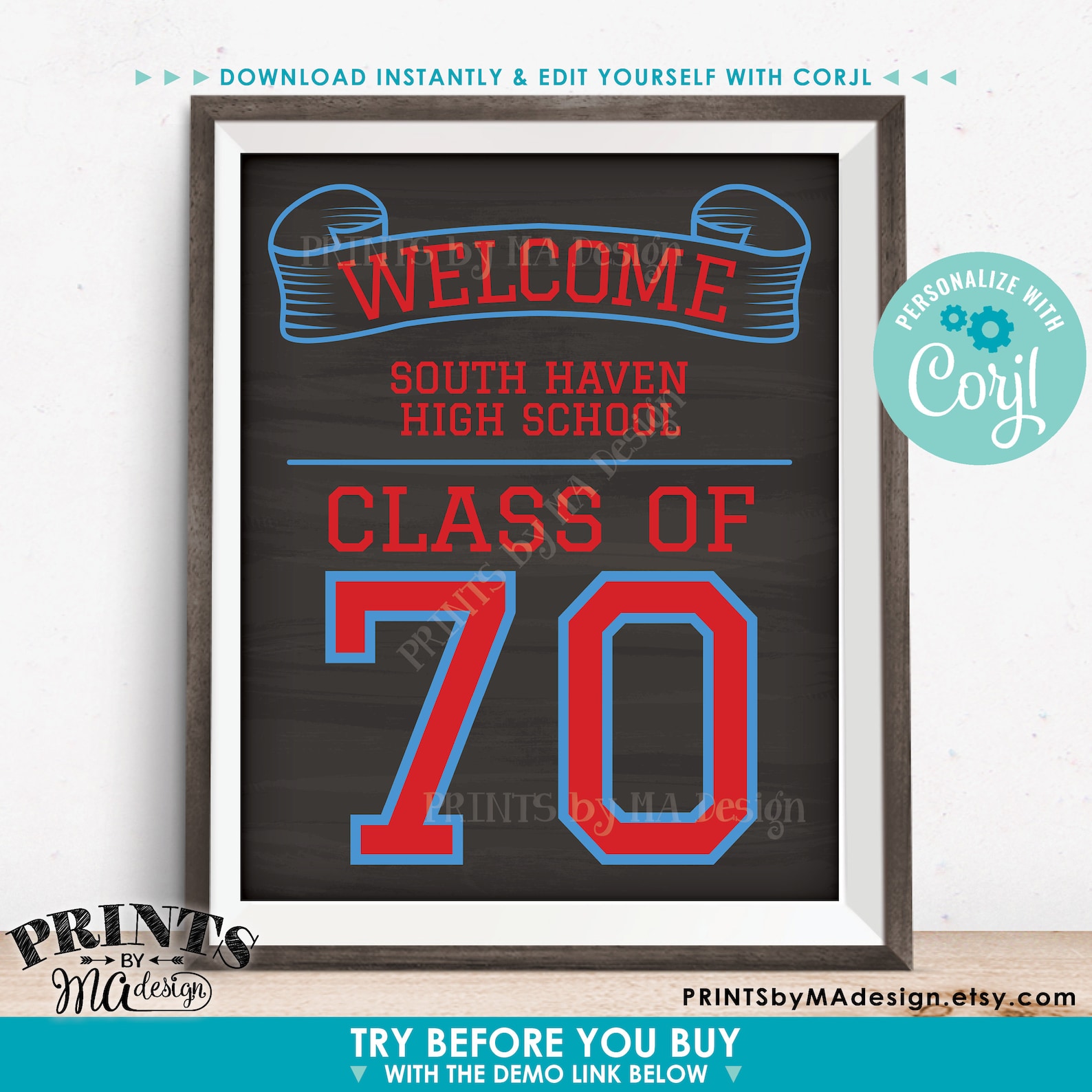 Class Reunion Welcome Sign Class of Reunion Decor Custom | Etsy