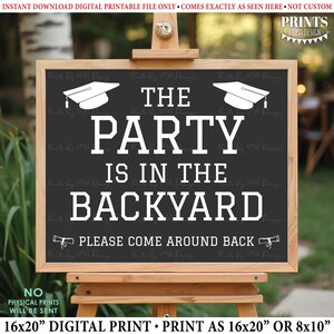 Graduation Party is in the Backyard, Please Come Around Back, Go Around ...