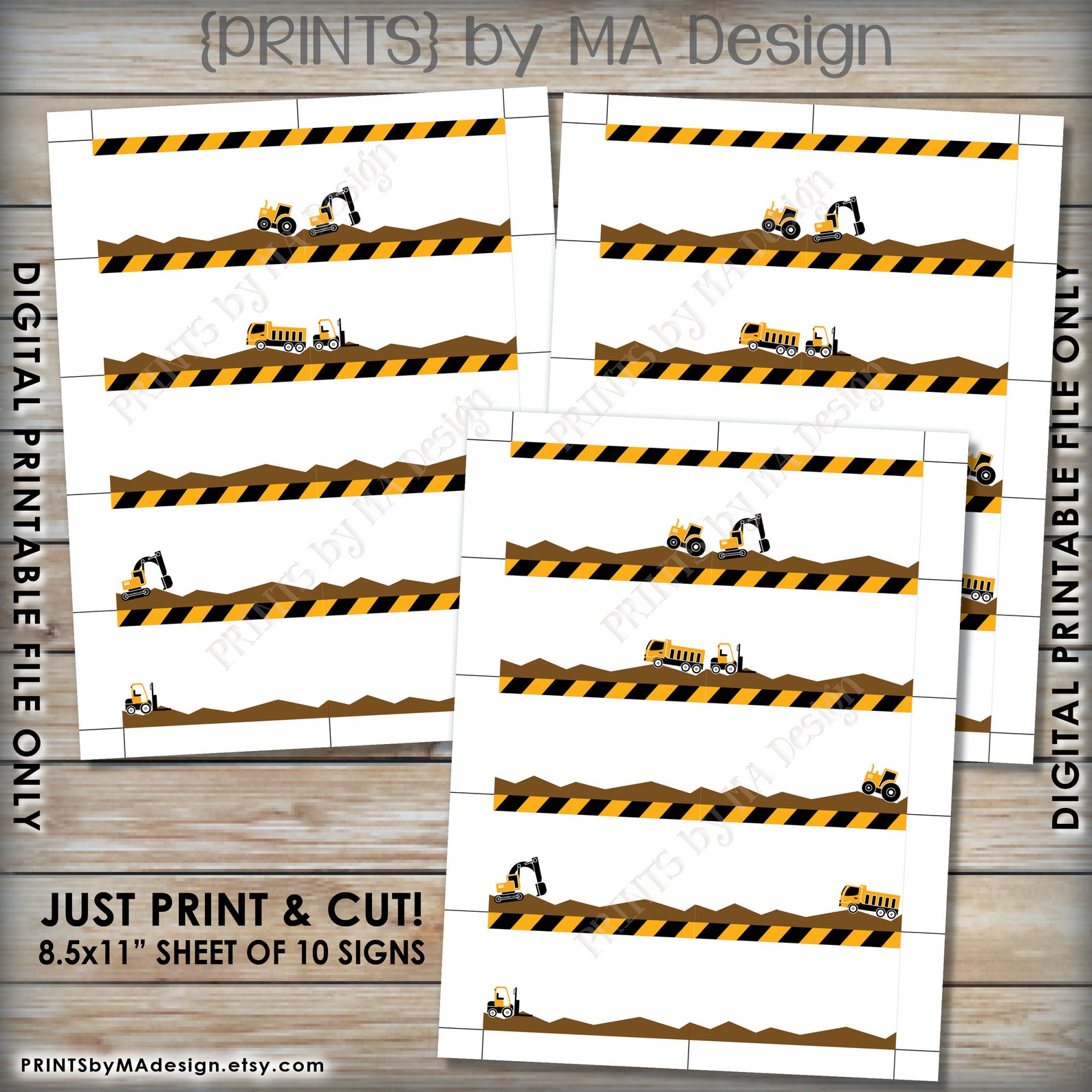 Construction Theme Labels Food Labels Buffet Cards Table - Etsy