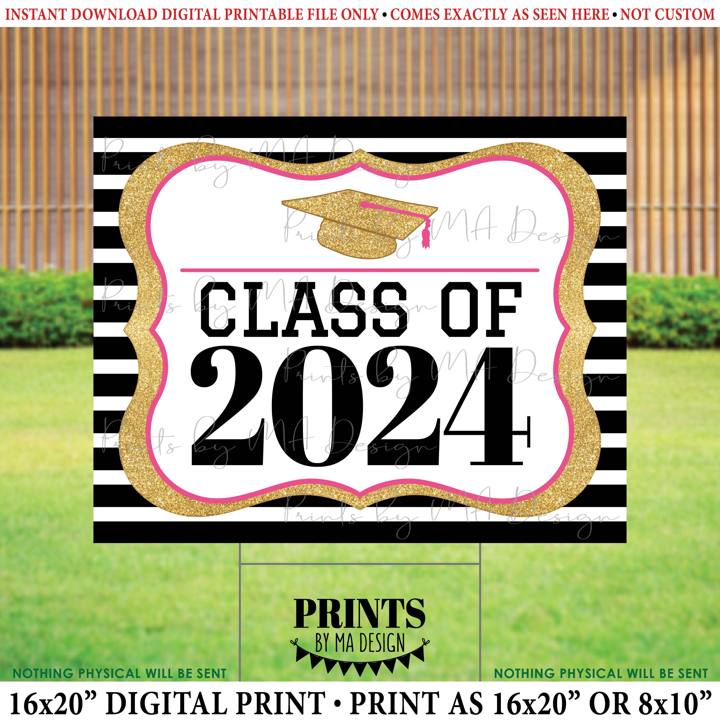 Class of 2024 Sign, 2024 High School Graduation Party, 2024 College ...