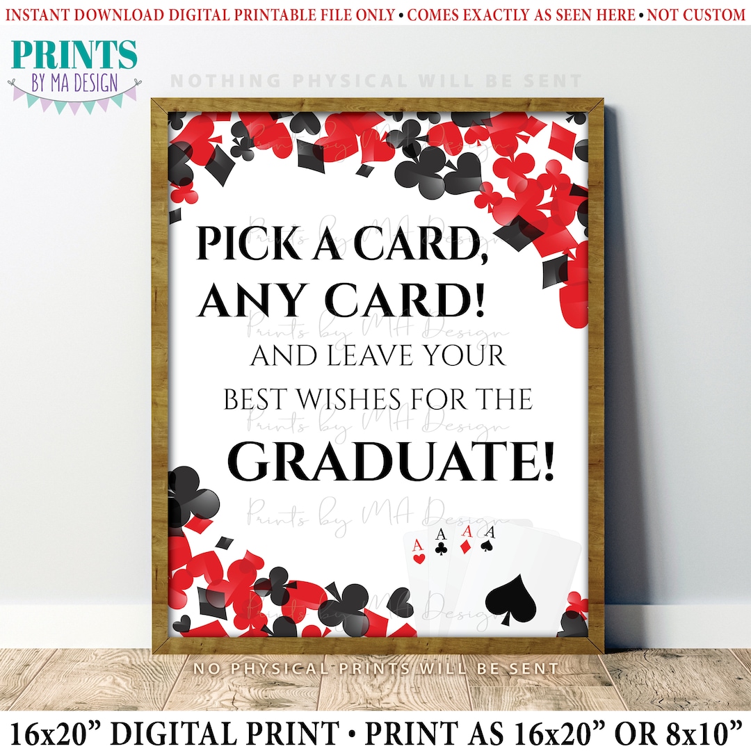 Best Wishes for the Graduate Sign, Pick a Card and Write a Message ...
