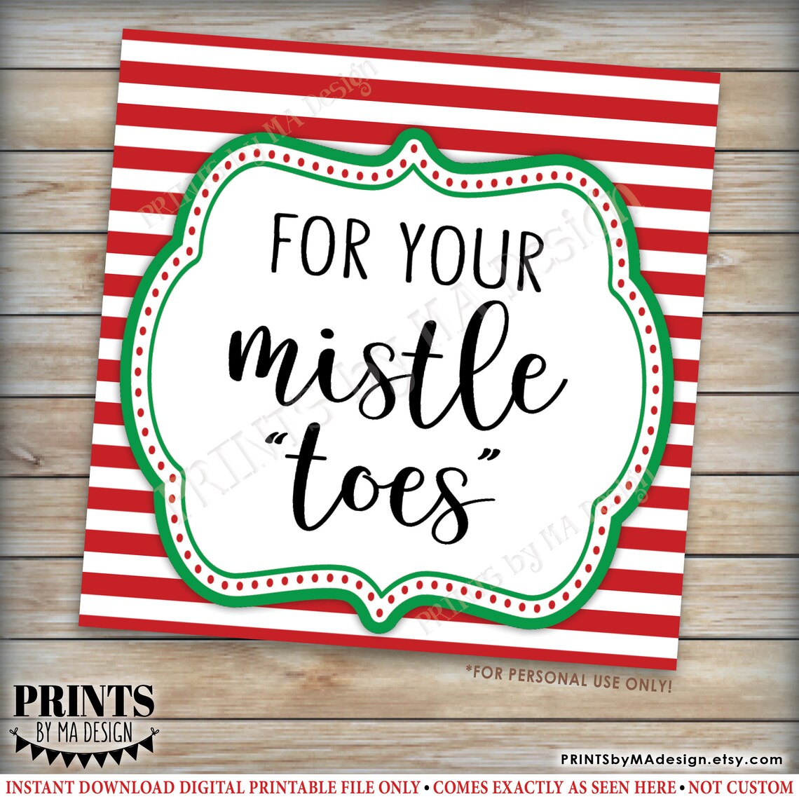 For Your Mistle toes Nail Polish Gift Tag Xmas - Etsy