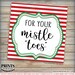 For Your Mistle "toes" Nail Polish Gift Tag, Xmas Mani Pedi Mistle-toe ...