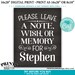 Please Leave a Note Wish or Memory Sign, Write a Message Sign ...