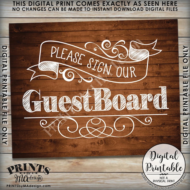 Guestboard Sign Wedding Board Please Sign Our Guest Board - Etsy