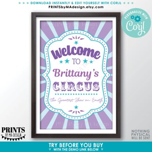 Circus Welcome Sign, Welcome to the Circus Entrance Sign, Custom ...
