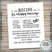 Recipe for a Happy Marriage Sign, Bridal Shower Gift, Key to a Happy ...