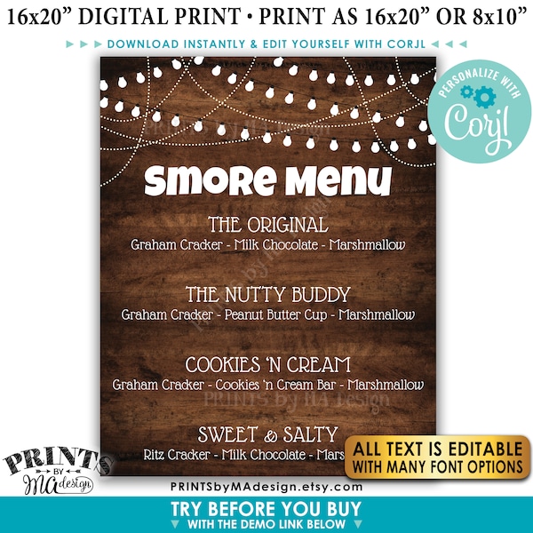 Smore Sign - Etsy