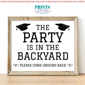 Graduation Party is in the Backyard, Please Come Around Back, Go Around ...