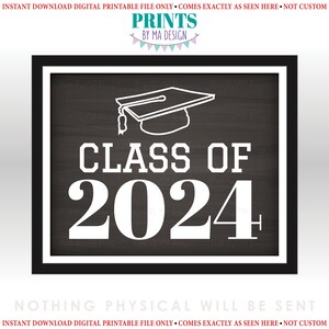 Class of 2024 Sign, High School Graduation in 2024, PRINTABLE 8x10 ...
