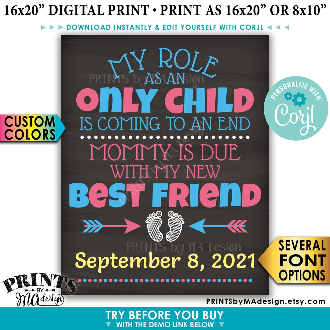 Baby Number 2 Pregnancy Announcement, Role as an Only Child is Coming ...