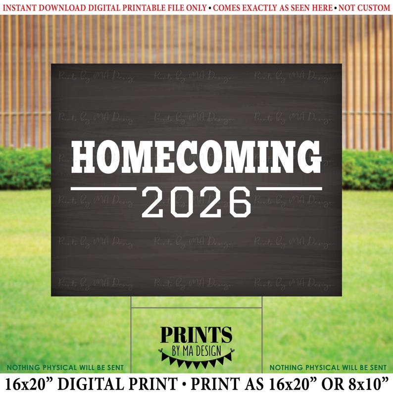 Homecoming 2026 Sign, High School Homecoming, 2026 College Homecoming ...