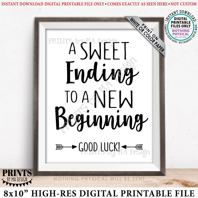 A Sweet Ending to a New Beginning - Etsy