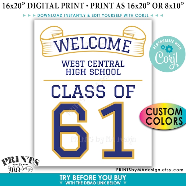 Class Reunion Welcome Sign - Etsy