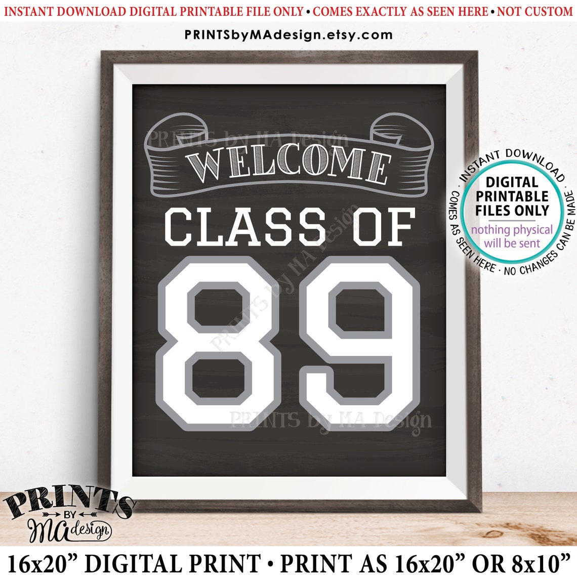 Class of 89 Sign Welcome Class of 1989 Welcome Sign Reunion - Etsy