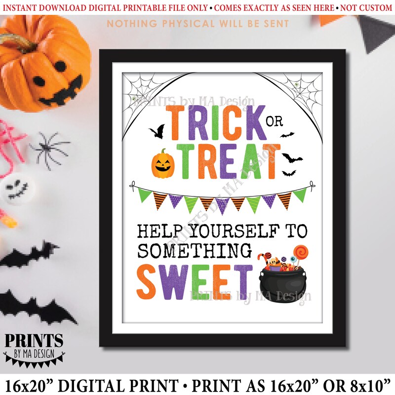 Trick or Treat Sign - Etsy