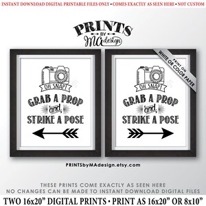 Grab a Prop and Strike a Pose Signs With Arrows, Directions Pointing to ...