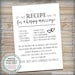 Recipe for a Happy Marriage Sign, Bridal Shower Gift, Key to a Happy ...