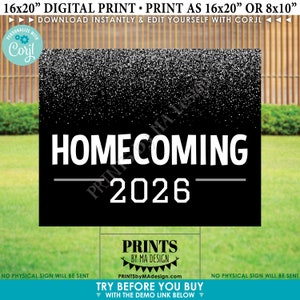 Prom Sign, Custom Text & Background Color, Silver Glitter, PRINTABLE ...