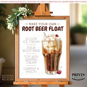 Root Beer Float Sign, Make Your Own Float, Build a Float, Ice Cream ...