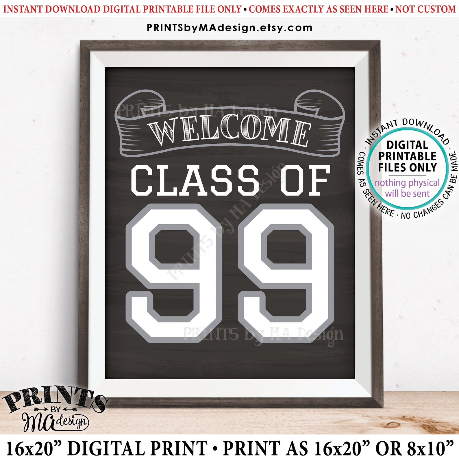 Class of 99 Sign Welcome Class of 1999 Welcome Sign Reunion - Etsy