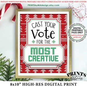 Vote for the Most Creative Voting Sign and Ballots, Ugly Christmas ...