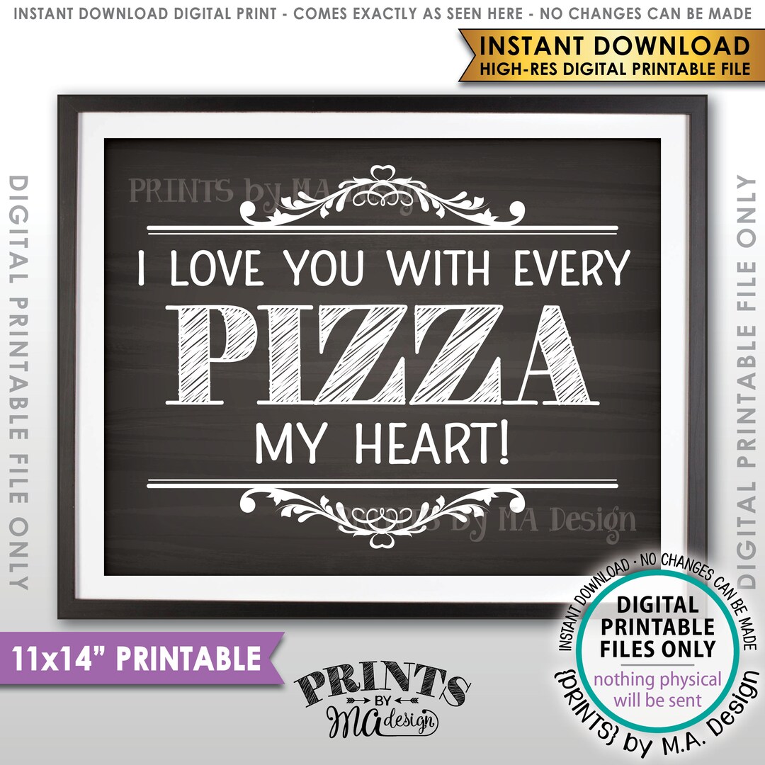 I Love You With Every Pizza My Heart, Pizza Party, Late Night Wedding ...
