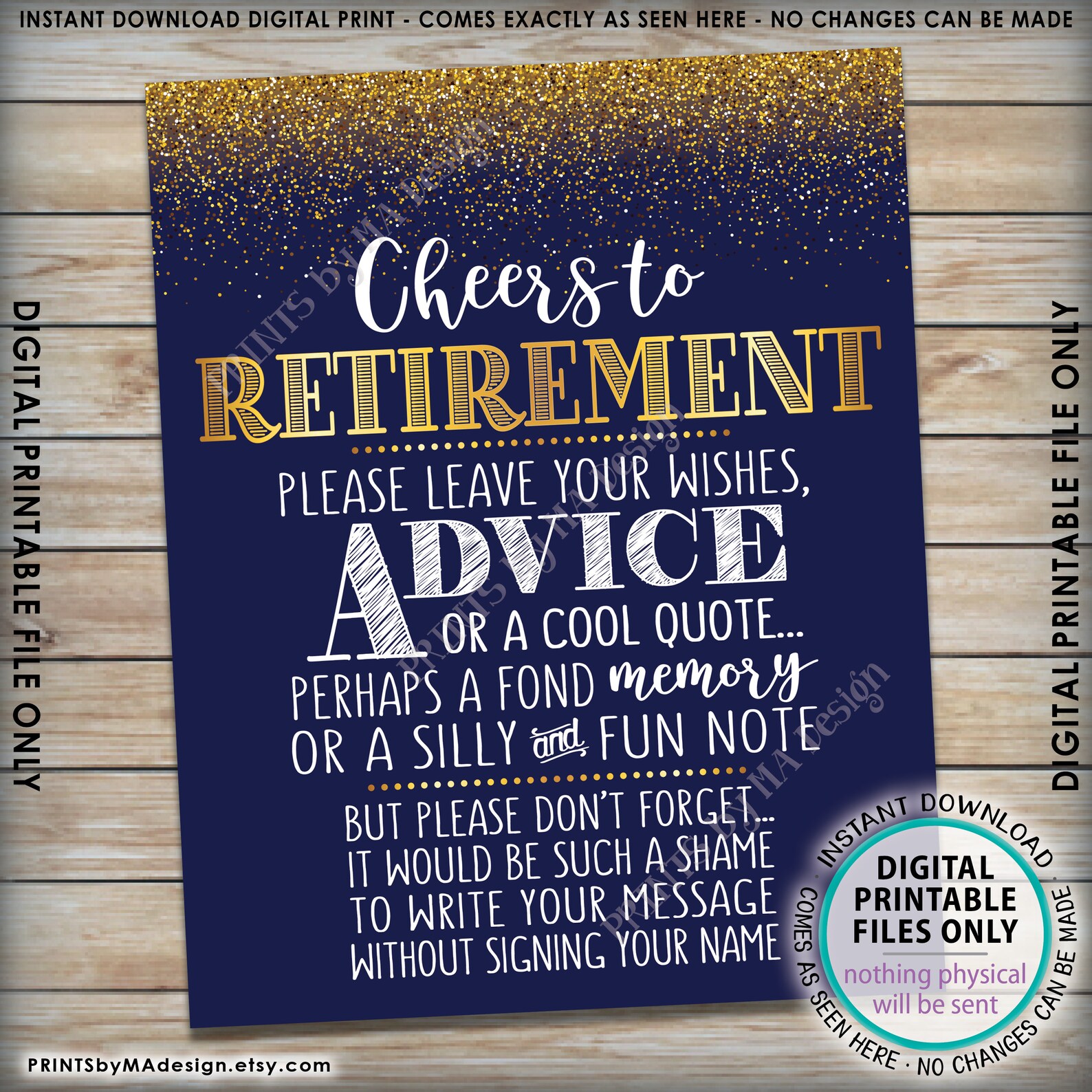 Cheers to Retirement Party Sign Leave Your Wish Advice Memory - Etsy