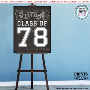 Class of 78 Sign, Welcome Class of 1978 Welcome Sign, Reunion ...