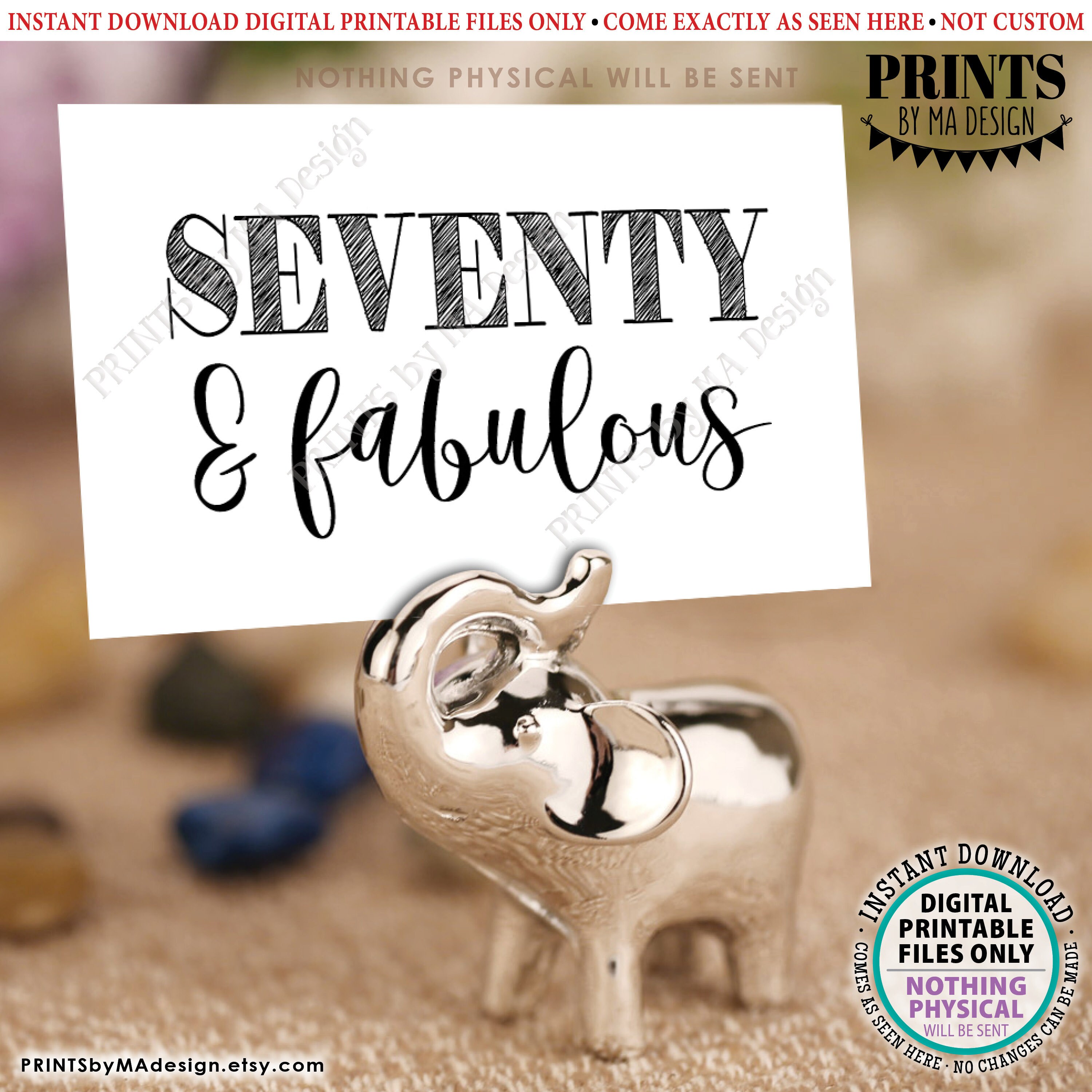 70th Birthday Party Candy Signs Cheers to 70 Candy Bar 70 - Etsy