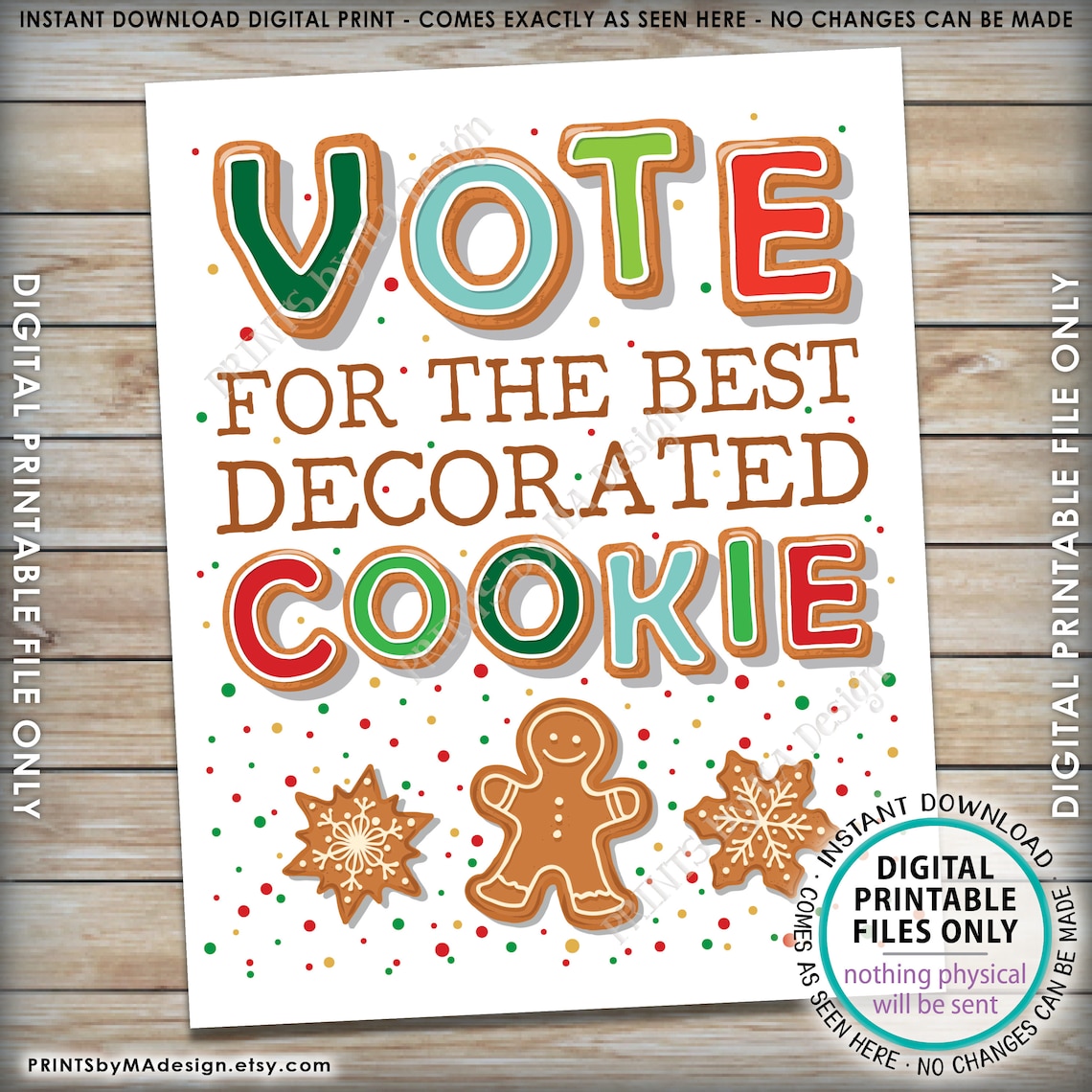 Vote for the Best Decorated Cookie Christmas Cookies Baking | Etsy