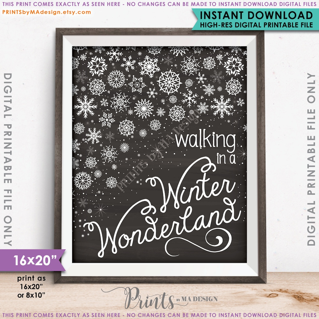 Walking in a Winter Wonderland Christmas Decoration Snowflakes Snow ...