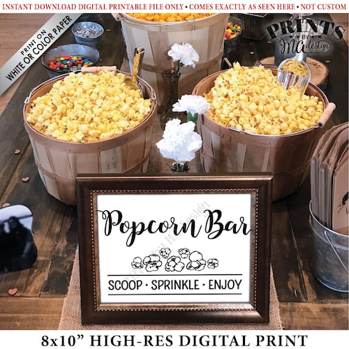 Graduation Popcorn Bar Sign PRINTABLE Graduation Party - Etsy