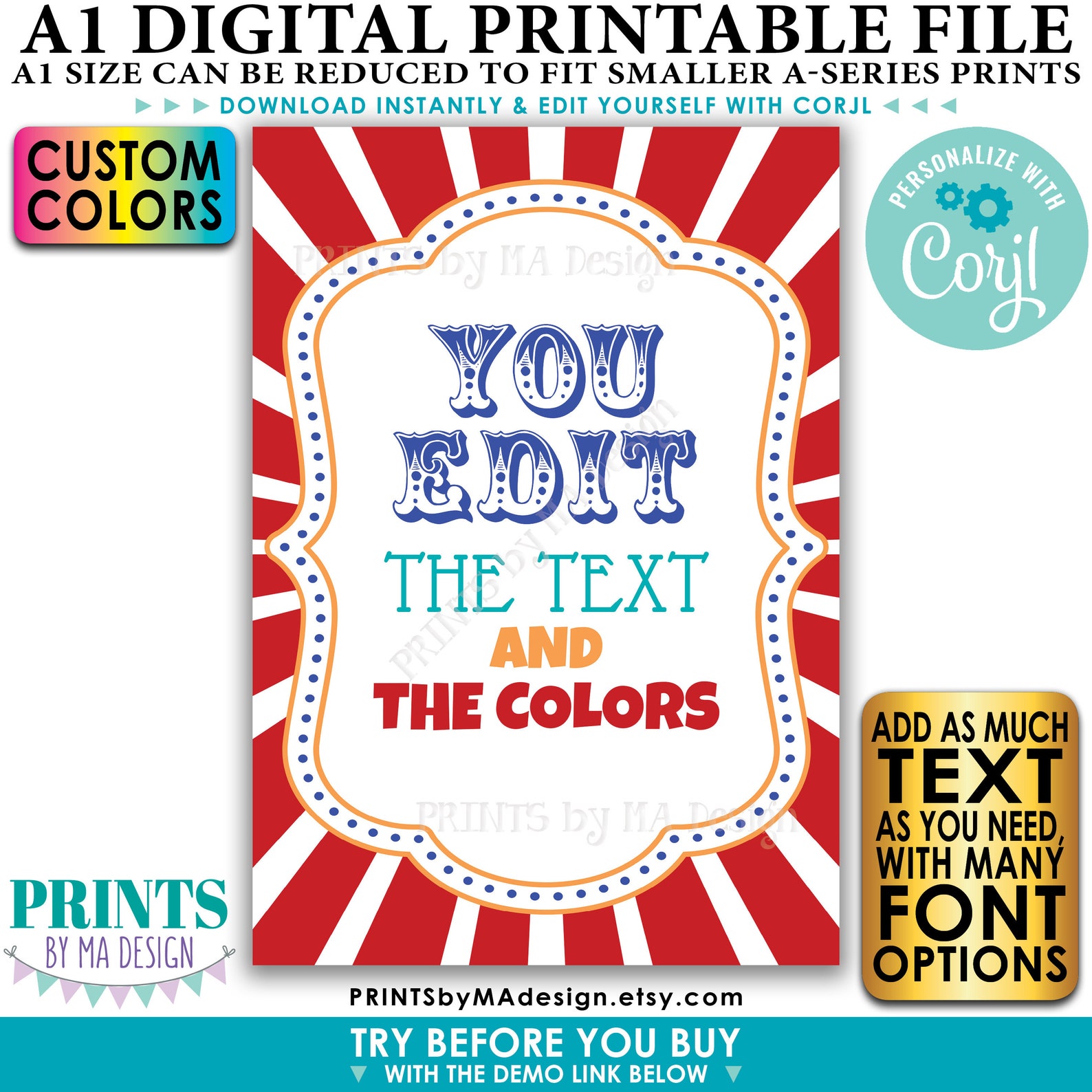 Custom Carnival Sign, Carnival Theme Party Sign, Circus Birthday Party ...