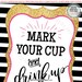 Mark Your Cup and Drink up Sign, Write Your Name on a Cup, PRINTABLE ...
