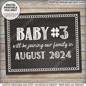3rd Baby Pregnancy Announcement, Big Sister or Big Brother, New Sibling ...