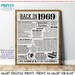 Back in 1969 Poster Board, Remember 1969 Flashback USA History ...