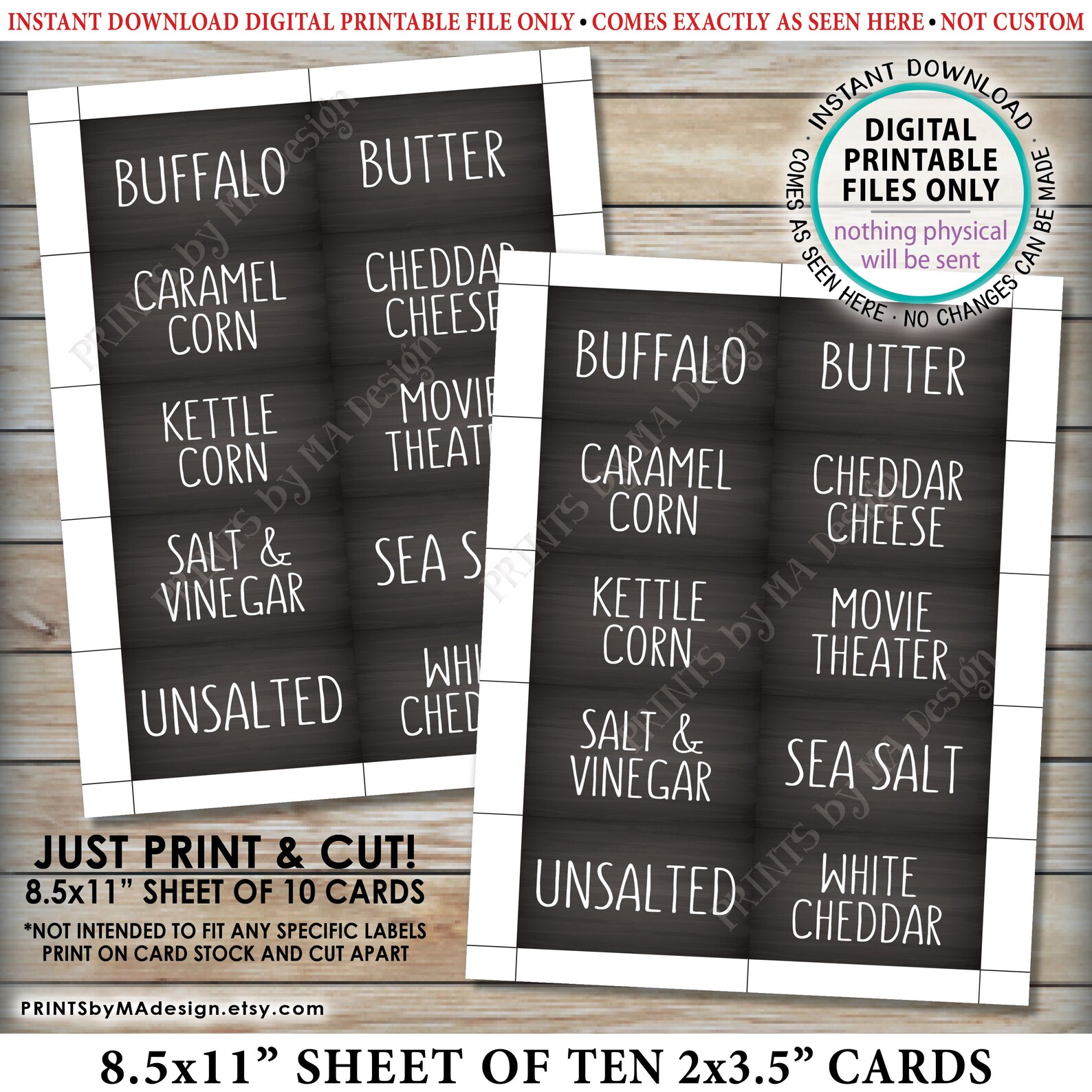 Popcorn Flavors, Popcorn Bar Labels, Caramel Cheddar, Kettle Corn ...