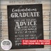 Graduate Advice Sign, Please Leave Your Advice, Wish, Memory, Message ...